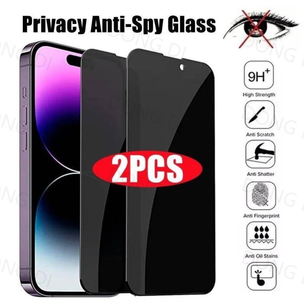 2Pcs Anti-Spy Tempered Glass Realme Note 50 C67 C51 C53 C55 C33 C31 C30 C35 C25 C25S C21Y C25Y ...