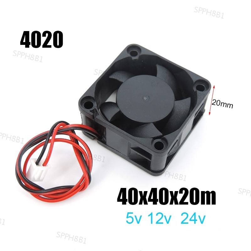2PIN Dc 40mm Cooling 3D Printer Fan 40x40x20mm Cooler 24V 12V 5V 4020 ...