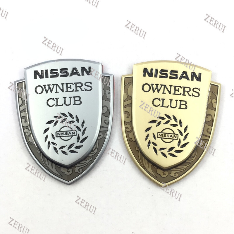 ZR 1x Metal NISSAN OWNERS Club Logo Car Auto Side Fender Emblem Badge ...