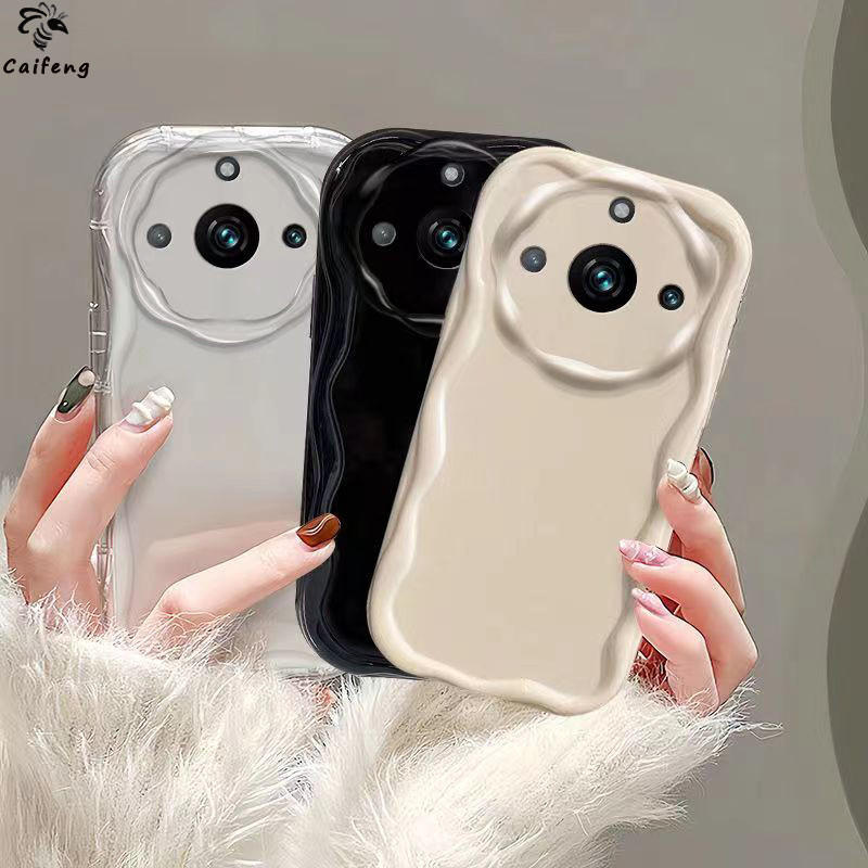 Cute Cream Wave Phone Case For Realme 12 11 11X 10 9 9i 8 8i 7 7i 6 6i 5 5s 5i Q Pro+ Pro Plus ...