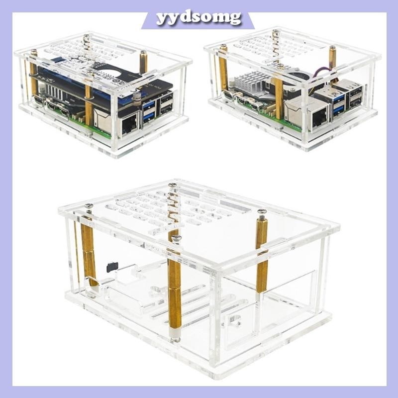 blg Clear Acrylic Case Box For RPi 5 Supports Official Active Cooling ...
