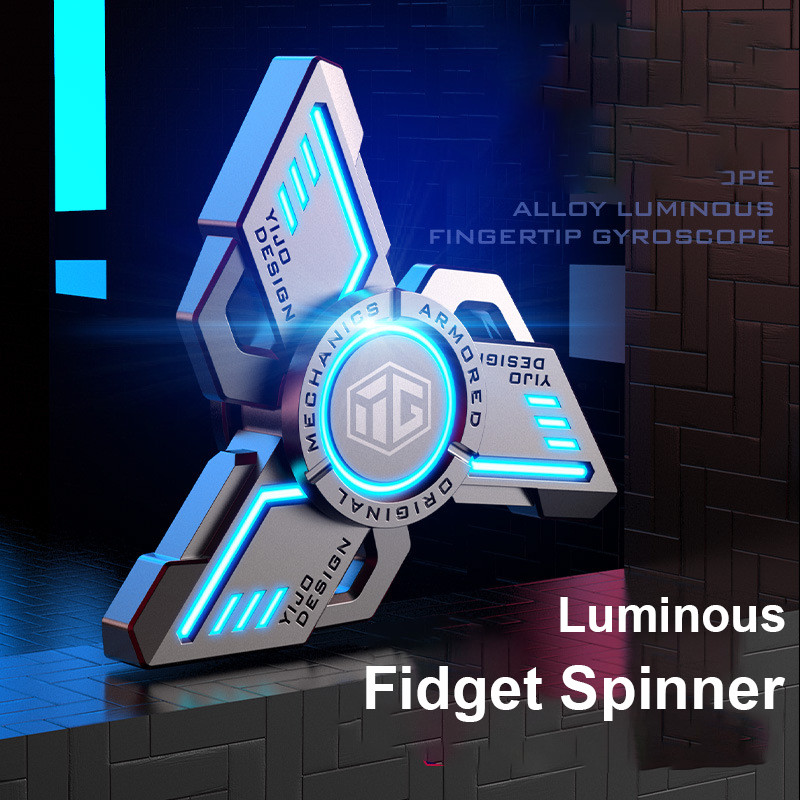 ’Dark Knight‘ Luminous Fidget Spinner Male stress relieving toy, metal ...