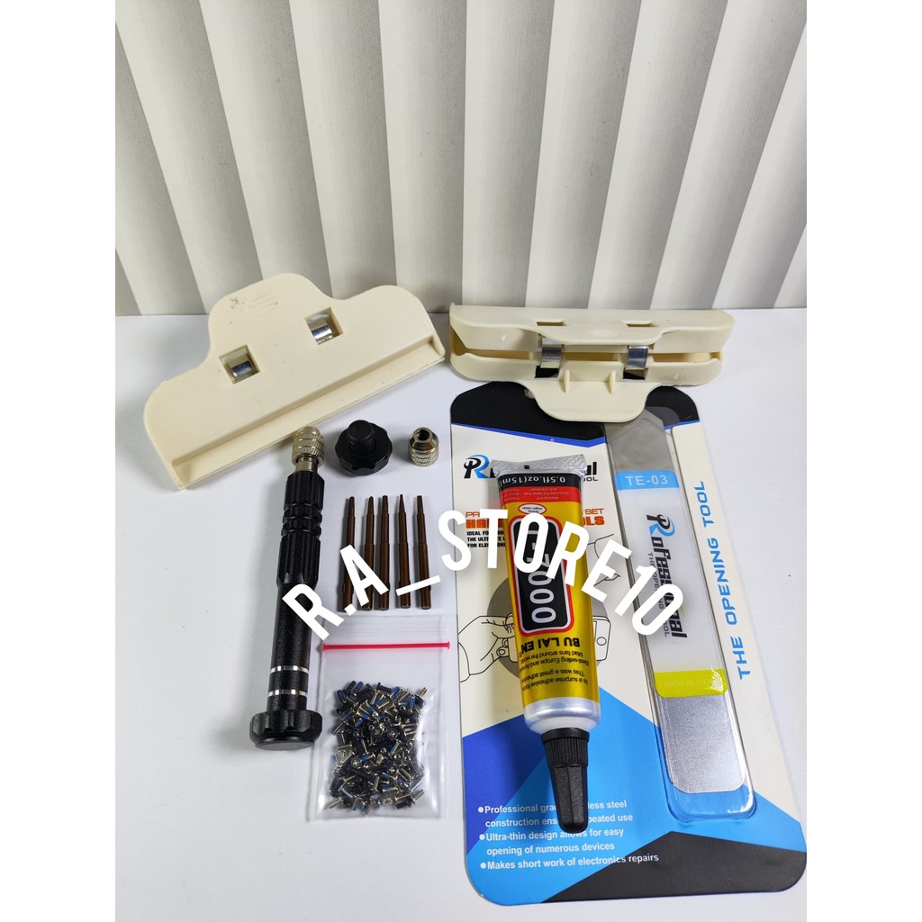 (COMPLETE) Hp 5 IN 1 SCREWDRIVER SET + T7000 / B7000 GLUE + LCD CLAMP ...