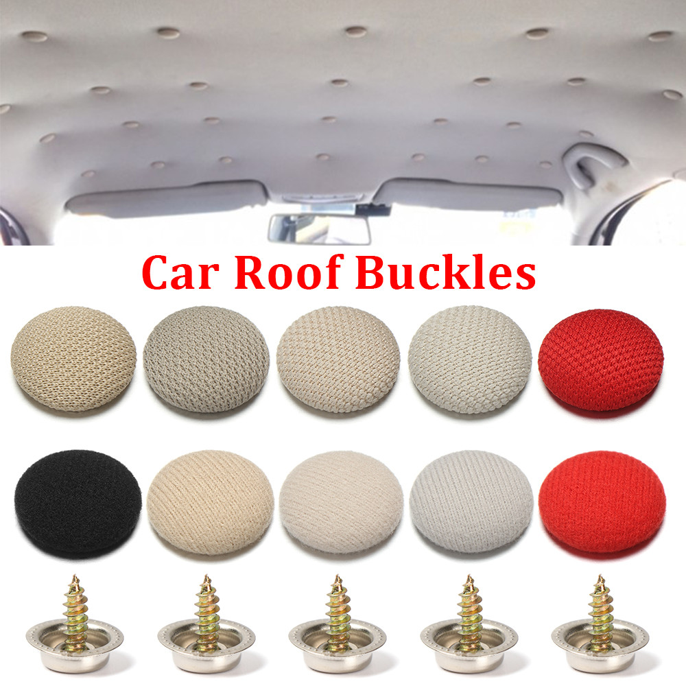 10 Pcs Car Ceiling Buckles Fixing Clips Car Interior Roof Cloth Screw ...