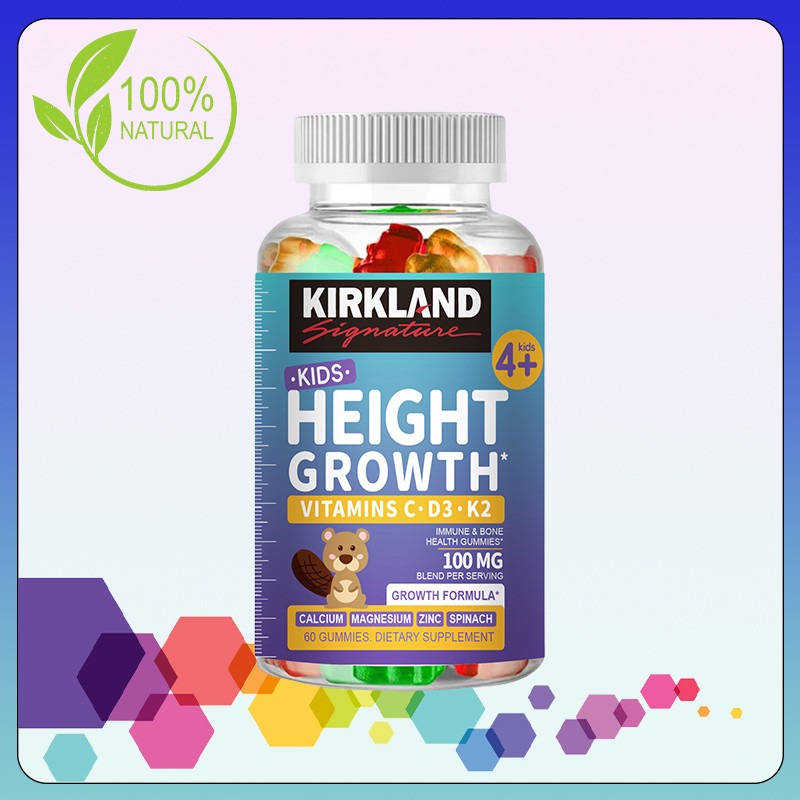 KIRK--LAND Height Growth Gummies for Kids with Calcium, Vitamin D, C ...