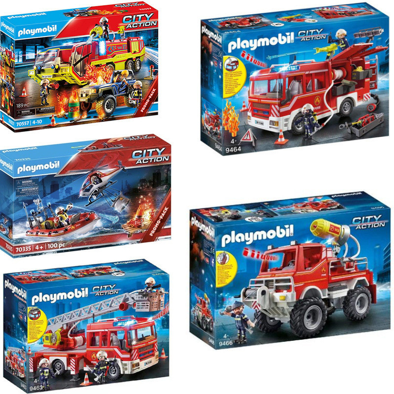 Germany Imported Playmobil Mobi World City Rescue Aerial Ladder Fire ...