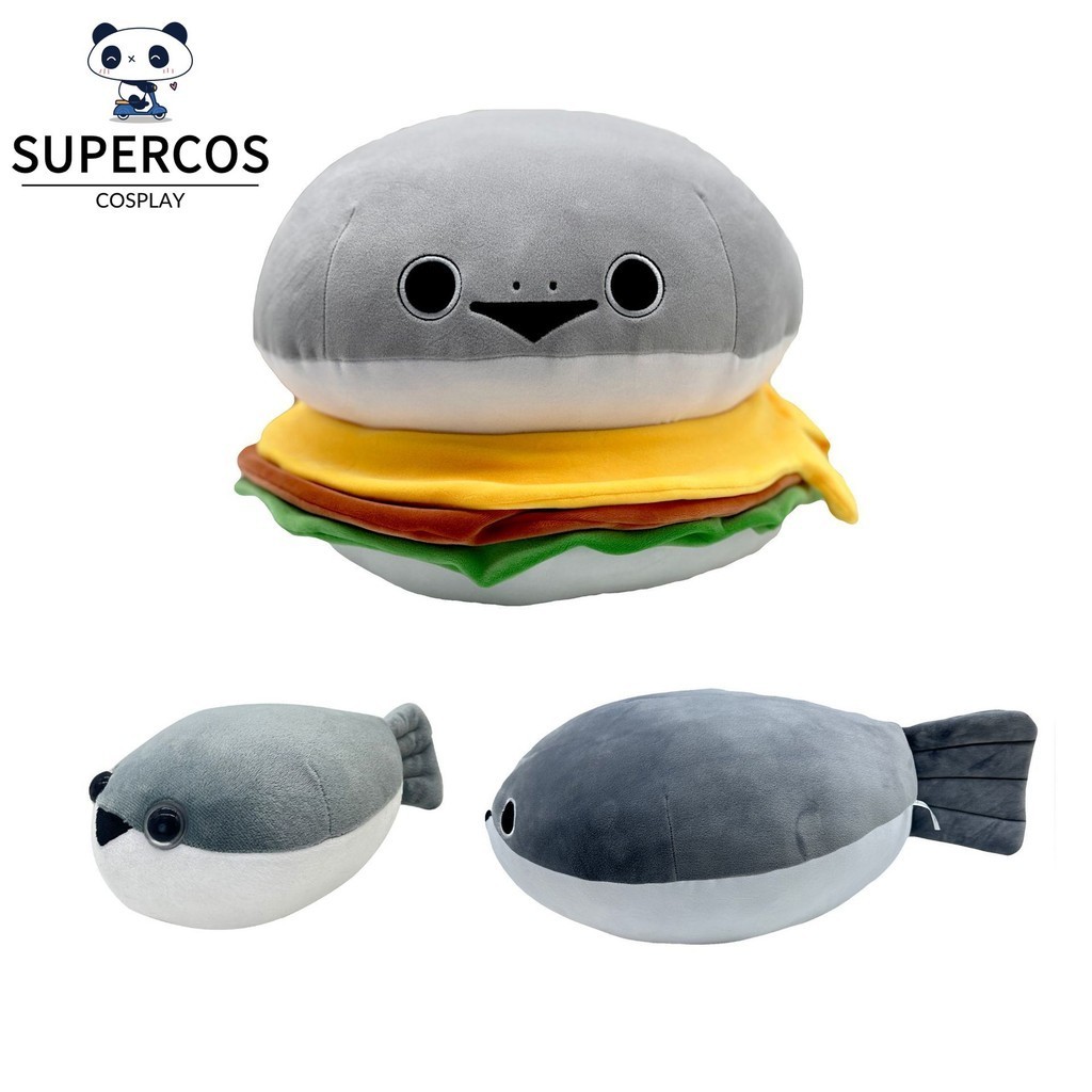 Cute Sacabambaspis Plush Toy Kawaii Japanese Style Grey Fish Plushies ...