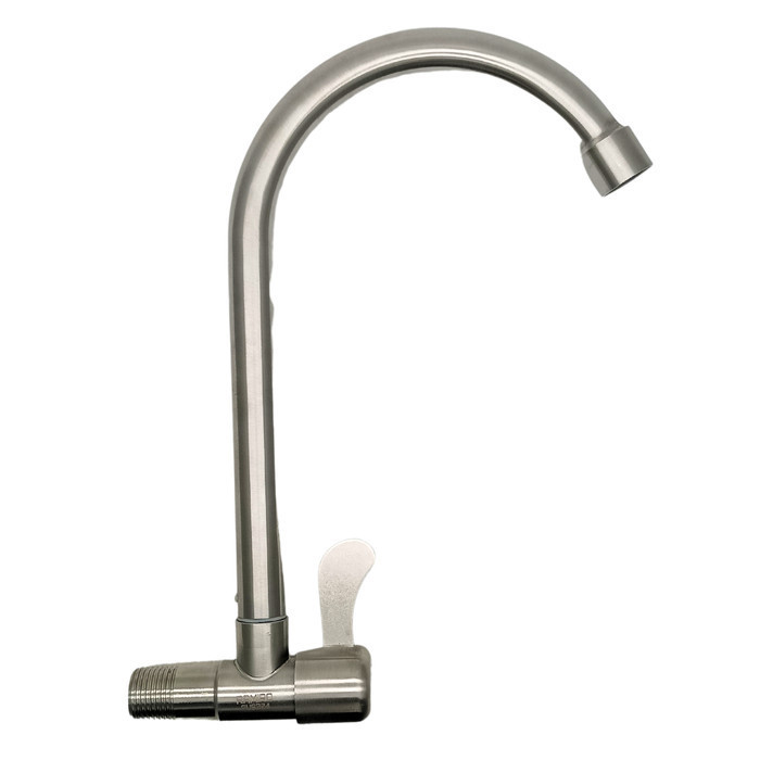 FRESCOES Gooseneck Faucet Stainless Steel SUS304 / PCV Chrome Nickel ...