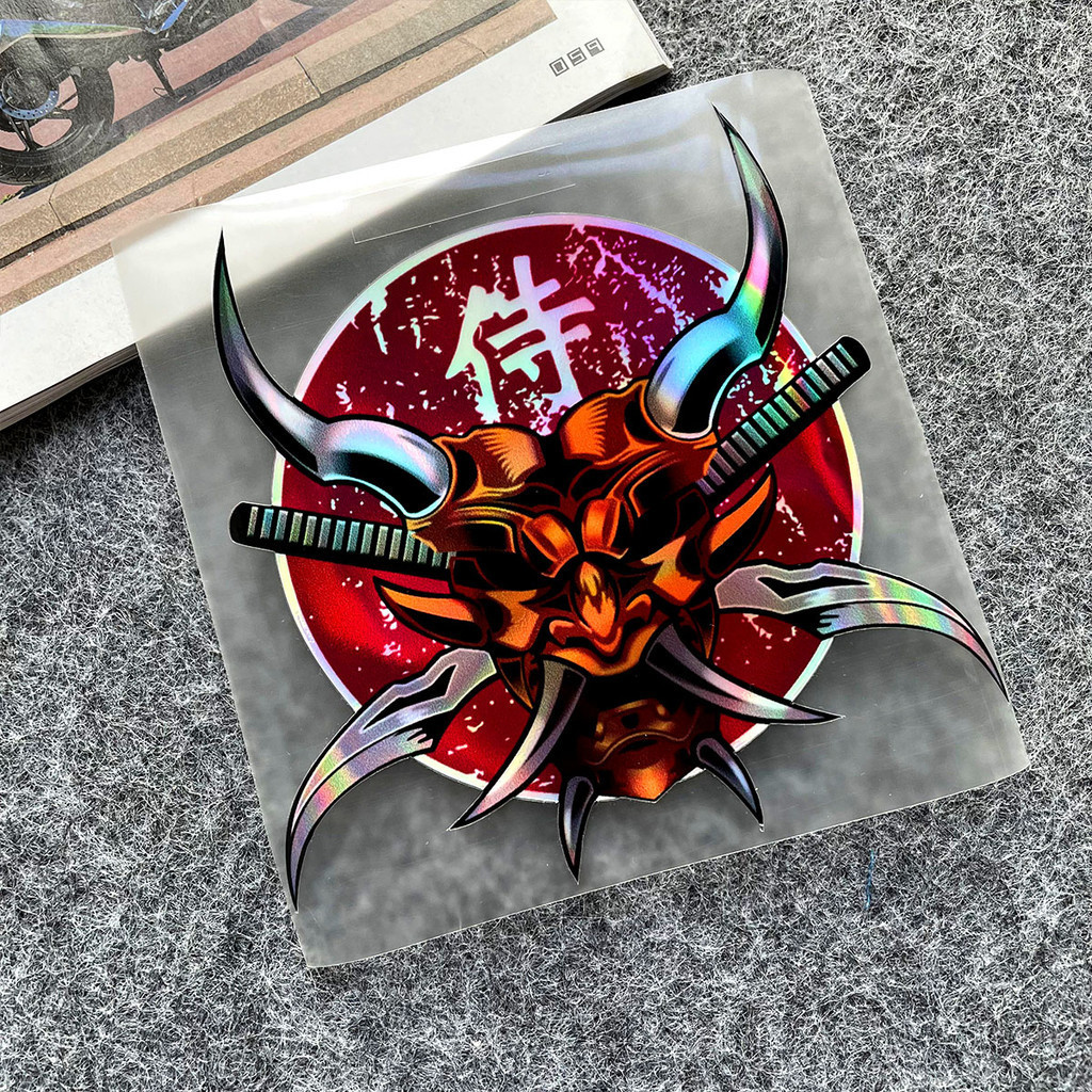 1PCS/JDM Laser Reflective Ghost Warrior Waterproof and Sunscreen ...