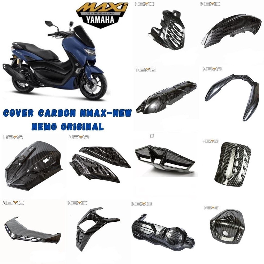 [OSO] Carbon NEMO COVER CARBON Lid NEW NMAX 2020 2021 2022 2023 ...