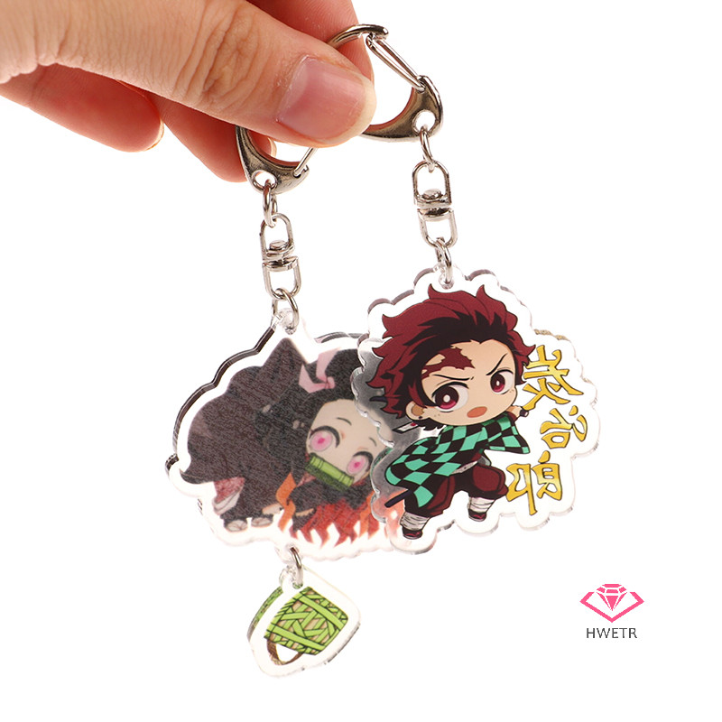 HWETR New Demon Slayer Kimetsu No Yaiba Blade Of Ghost Keychain ...
