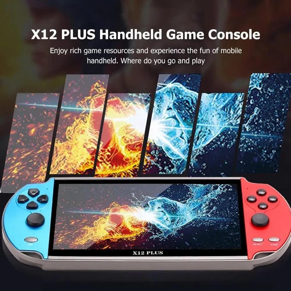 X12 Plus Classic Video Game Player 10000 Games 7.1inch HD Screen ...