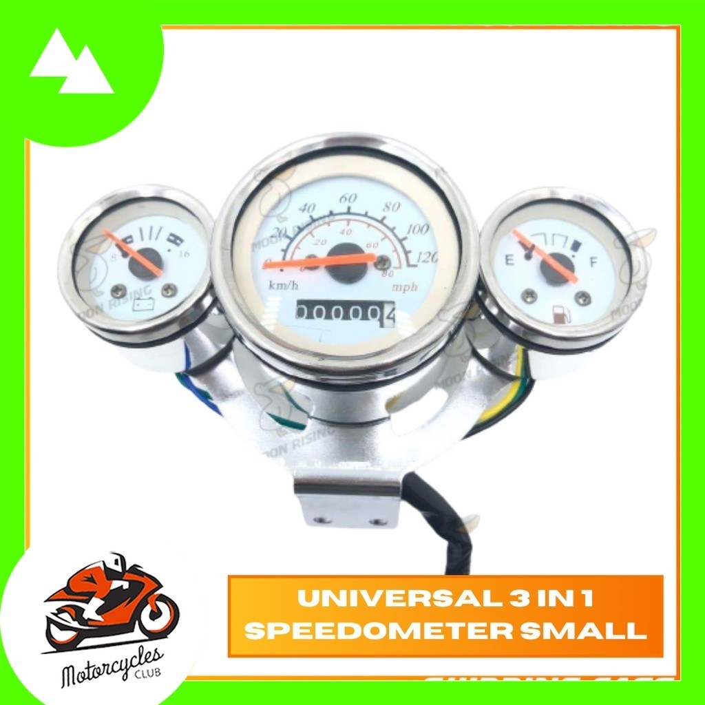 UNIVERSAL 3 IN 1 SPEEDOMETER SMALL MOTORCYCLE [HURRICANE SPEED ...