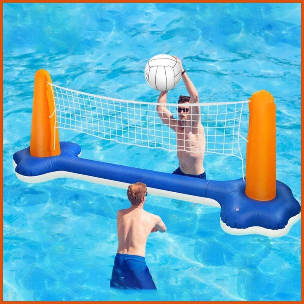 Inflatable Volleyball Net for Pool Inflatable Pool Basketball Goal Game ...