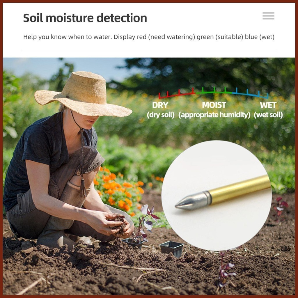 Soil Probe Meter 3-in-1 Soil Probe Moisture Tester Soil Light pH and ...