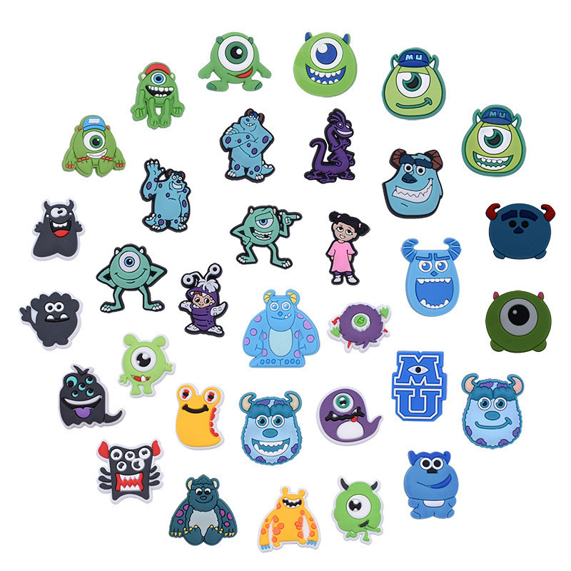 Croc Jibz Cat Cartoon Cute Monsters University DIY Clog Charms Pins for ...