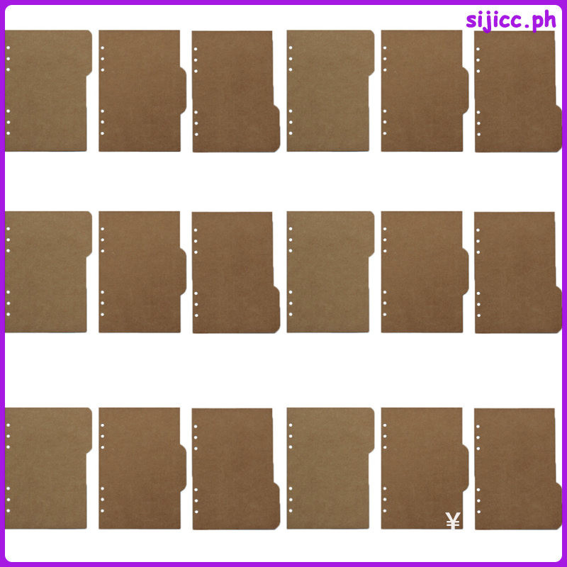 sijicc File Divider Blank Notebook Labels Loose-leaf Index Page Binder ...