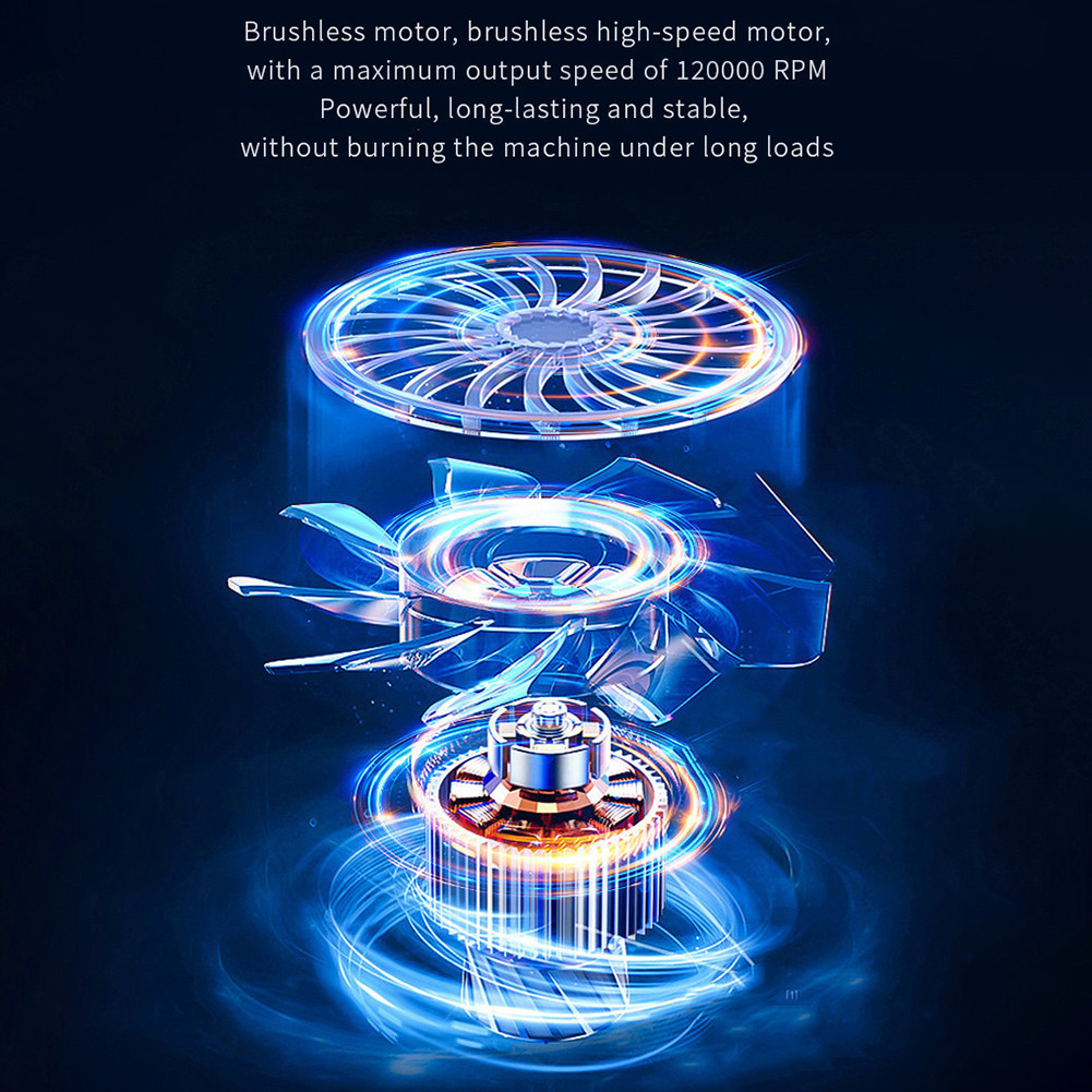 120000RPM Powerful Blower Brushless Motor Mini Turbo Violent Fan Turbo ...