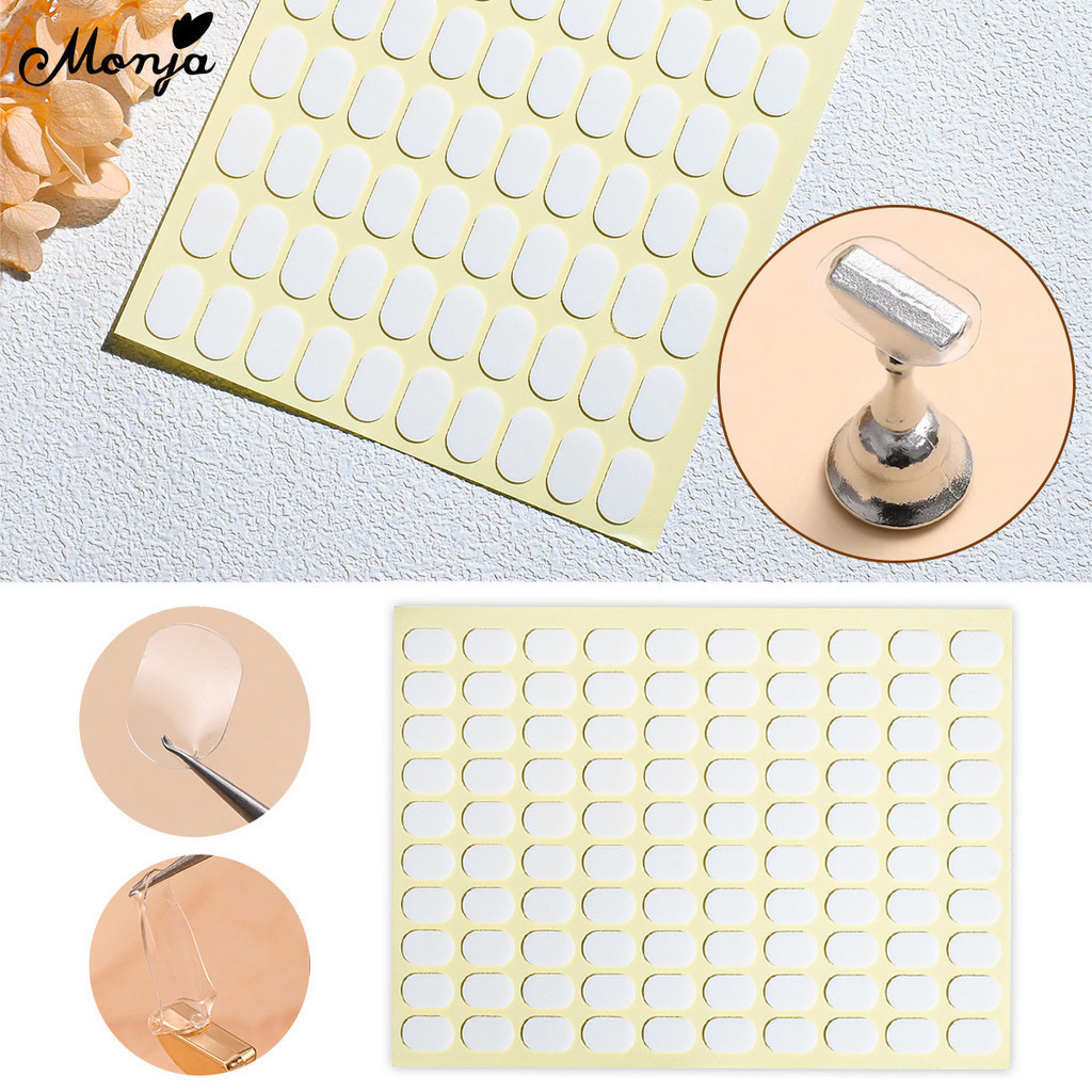 Monja 100Pcs Nail Stand Double Sided Tape Nail Adhesive Sticky For ...