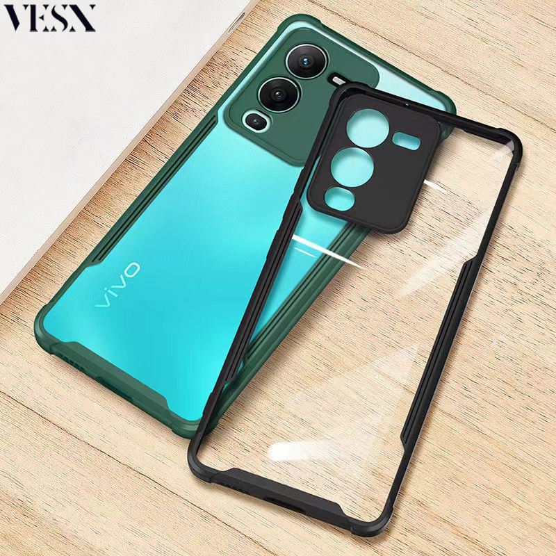 Acrylic Transparent Armor Shockproof Phone Case For VIVO V30 V29 V29E V27 V27E V25 V25E V23 V23E ...