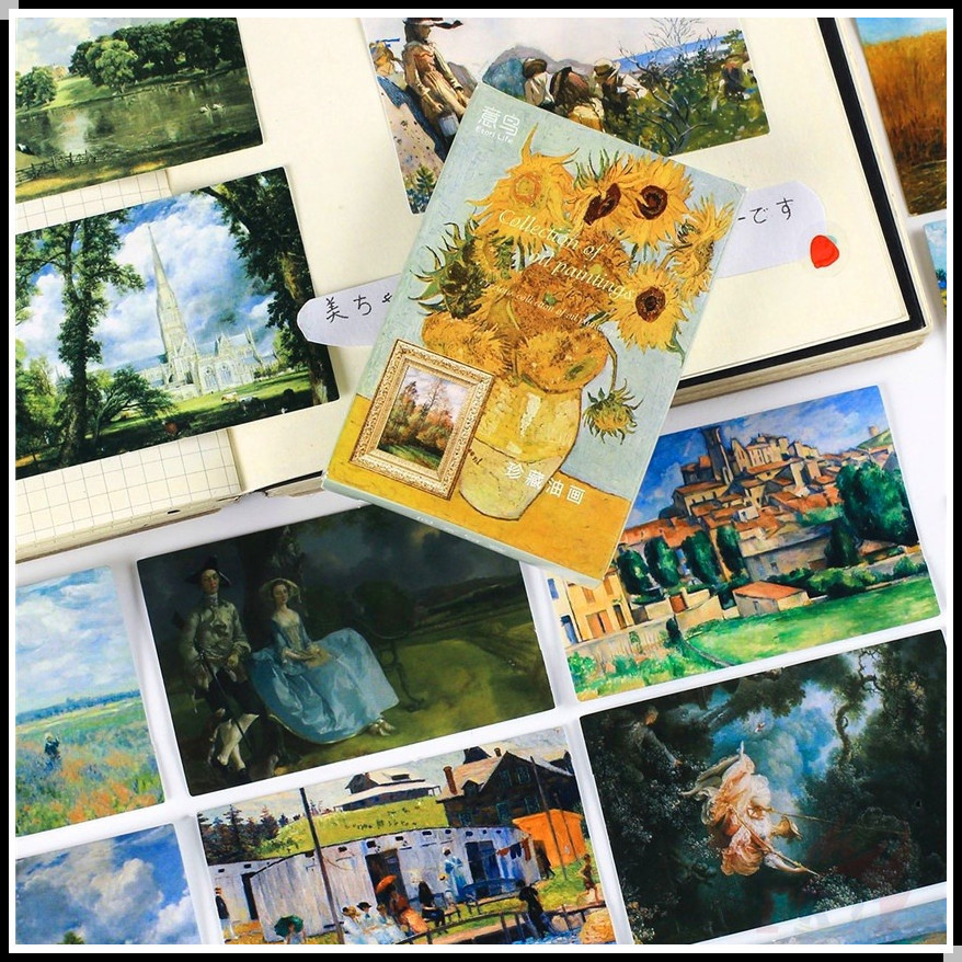 30Pcs/Box Painting Collection - World Famous Painting Art Impression ...