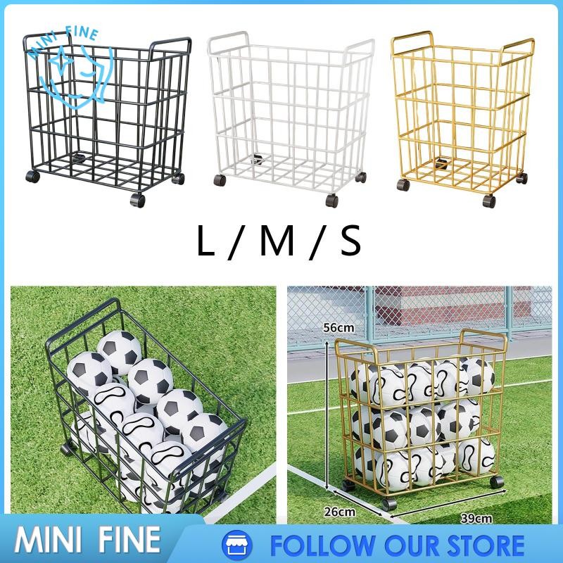 [ Rolling Sports Ball Storage Cart Sturdy Ball Cart for Schools Garages ...