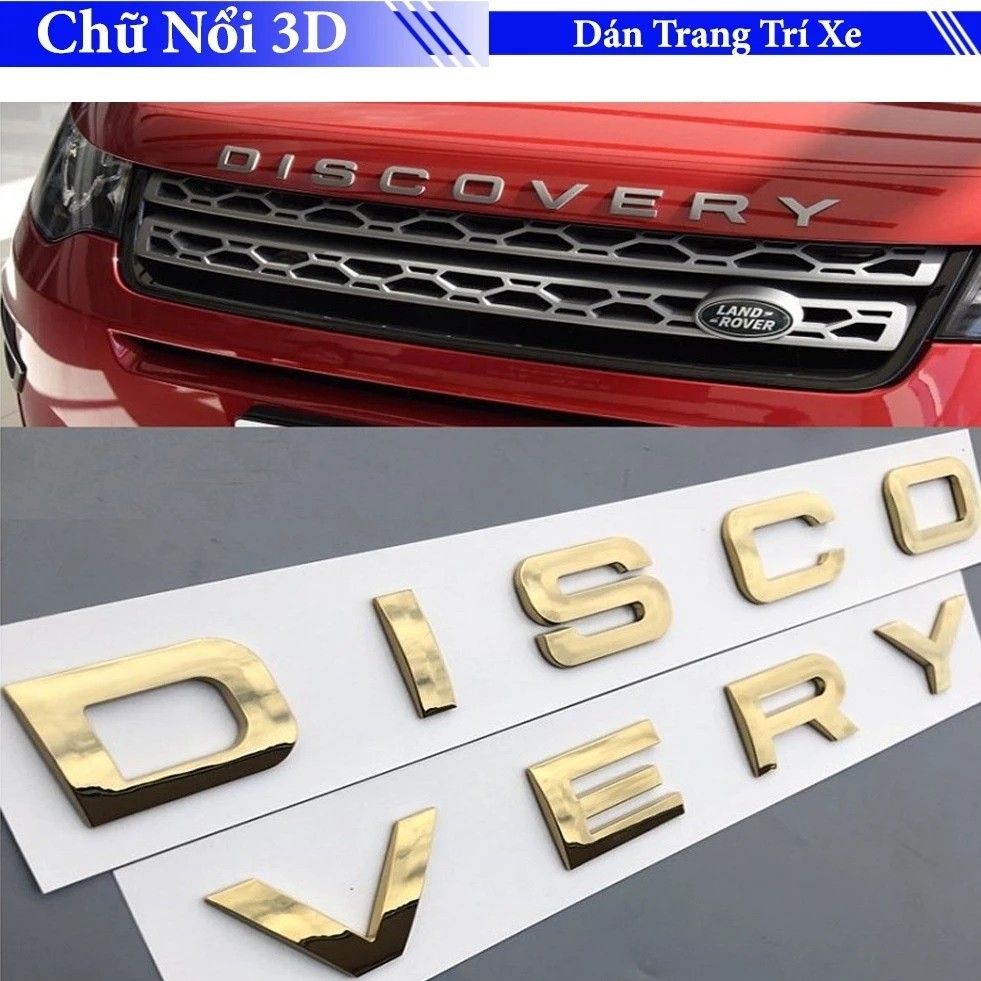 Decal 3D Discovery Letter Car Decoration Sticker - Metal plated, Sturdy ...