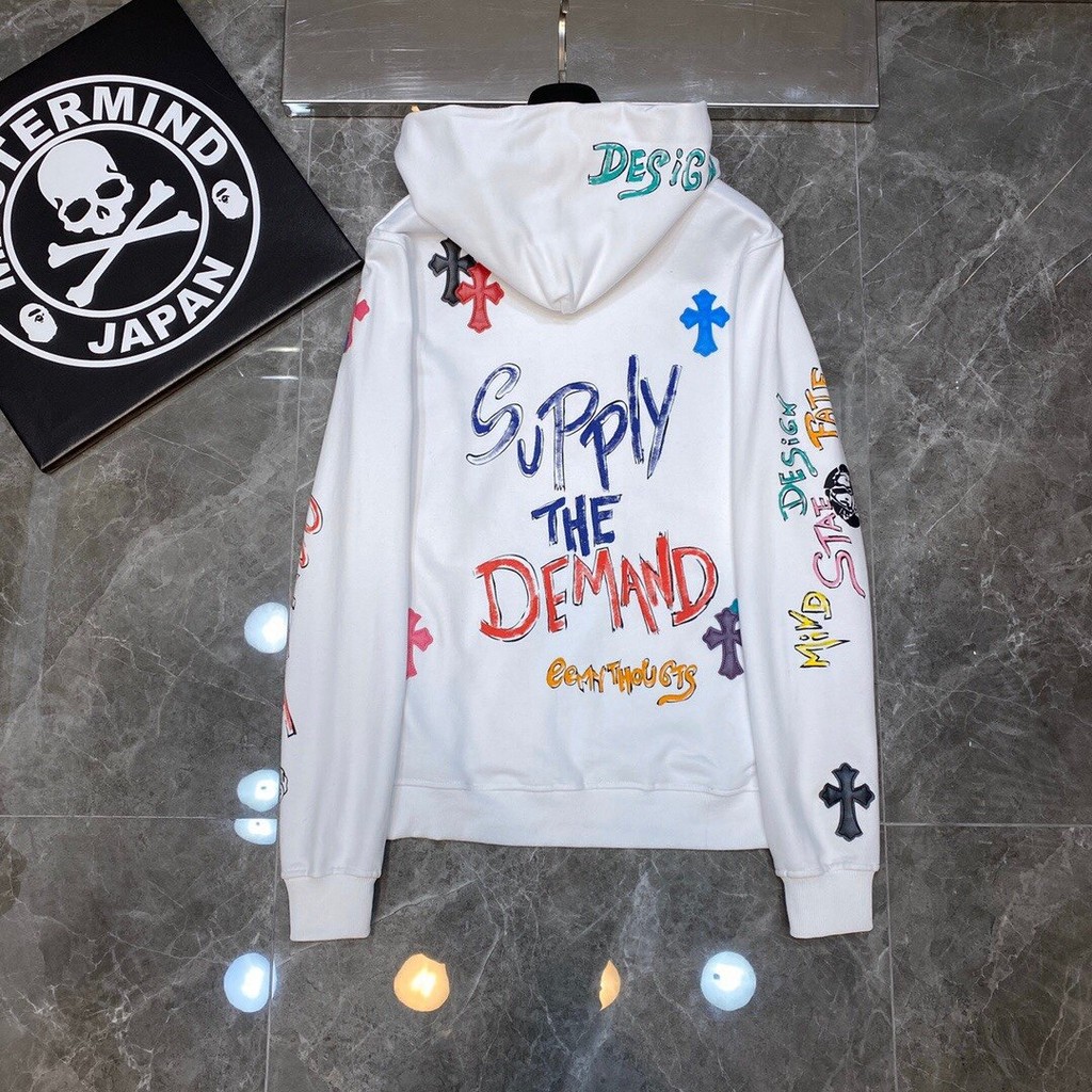 Chrome Hearts Colorful Cross Patchwork Sanskrit Hand-painted Graffiti ...