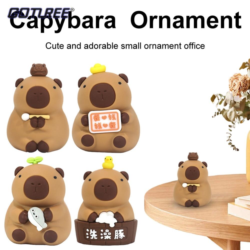 Cute Capybara Statue Capybara Figure Simulation Animals Toy for Home ...