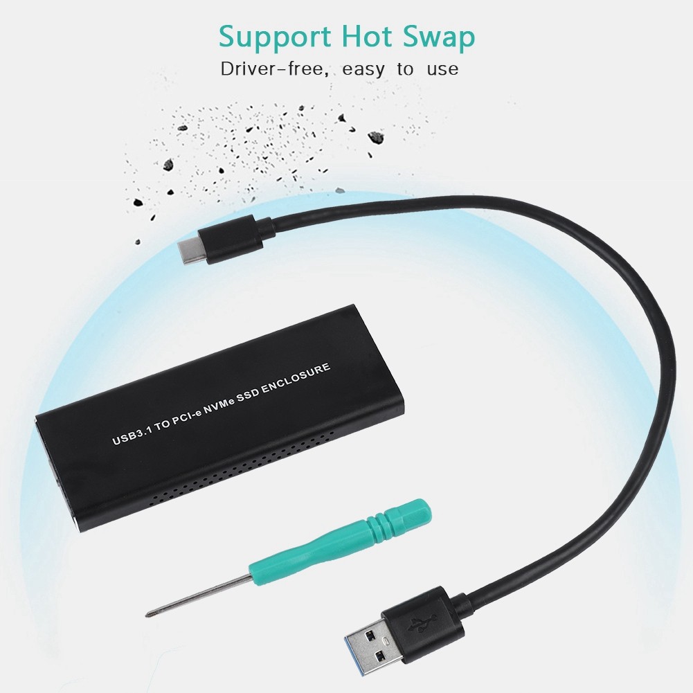 Superparis NVME M.2 to Type-C3.1 Mobile Hard Disk Box Support Hot Swap ...
