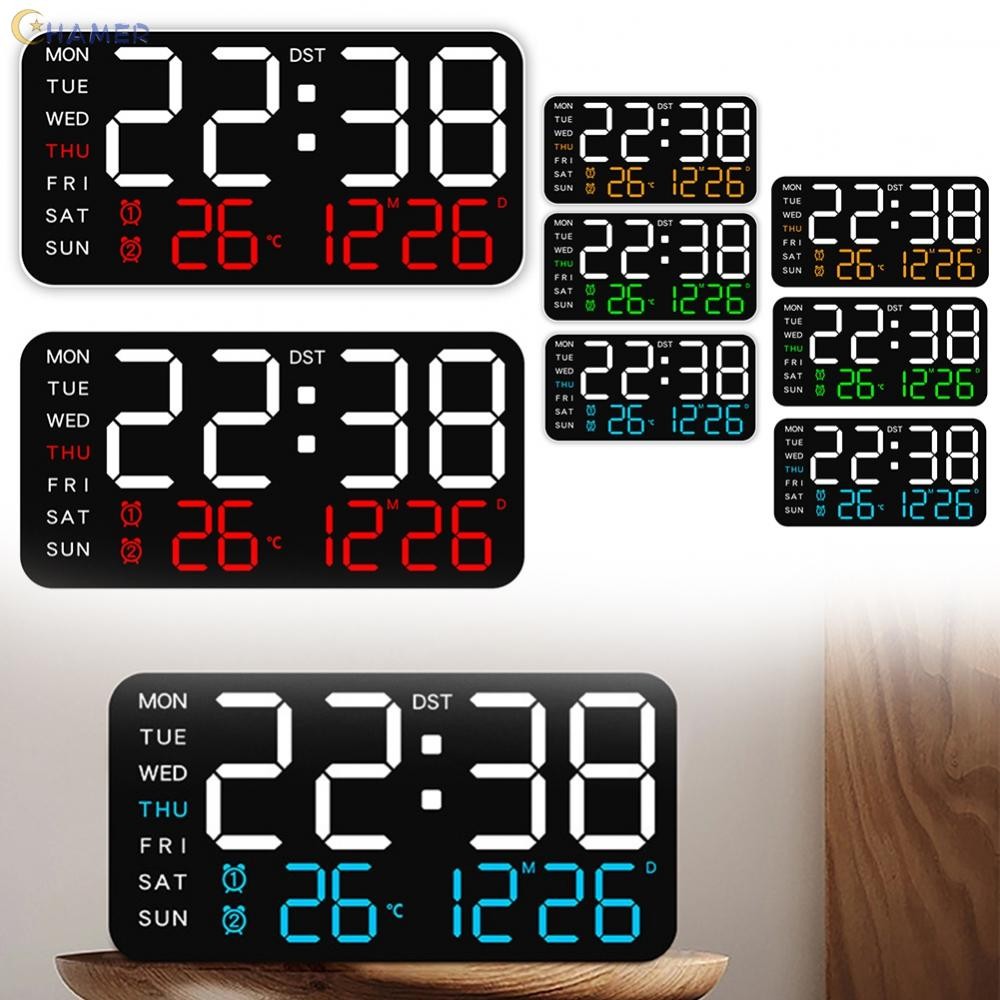 【CHAMER】Sleek Design Multifunctional Alarm Clock Featuring Time Date ...