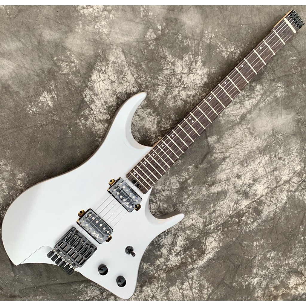 Grote Headless Silver White 6 String Electric Guitar Professional ...