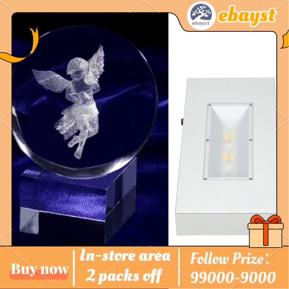 Ebayst LED Light Stand Base Crystal Display Rectangular for 3D Glass ...