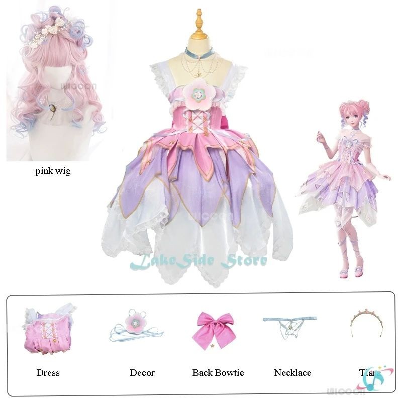 Infinity Nikki Cosplay Dress Gown Suit Starlit Celebration Fancy Lolita ...