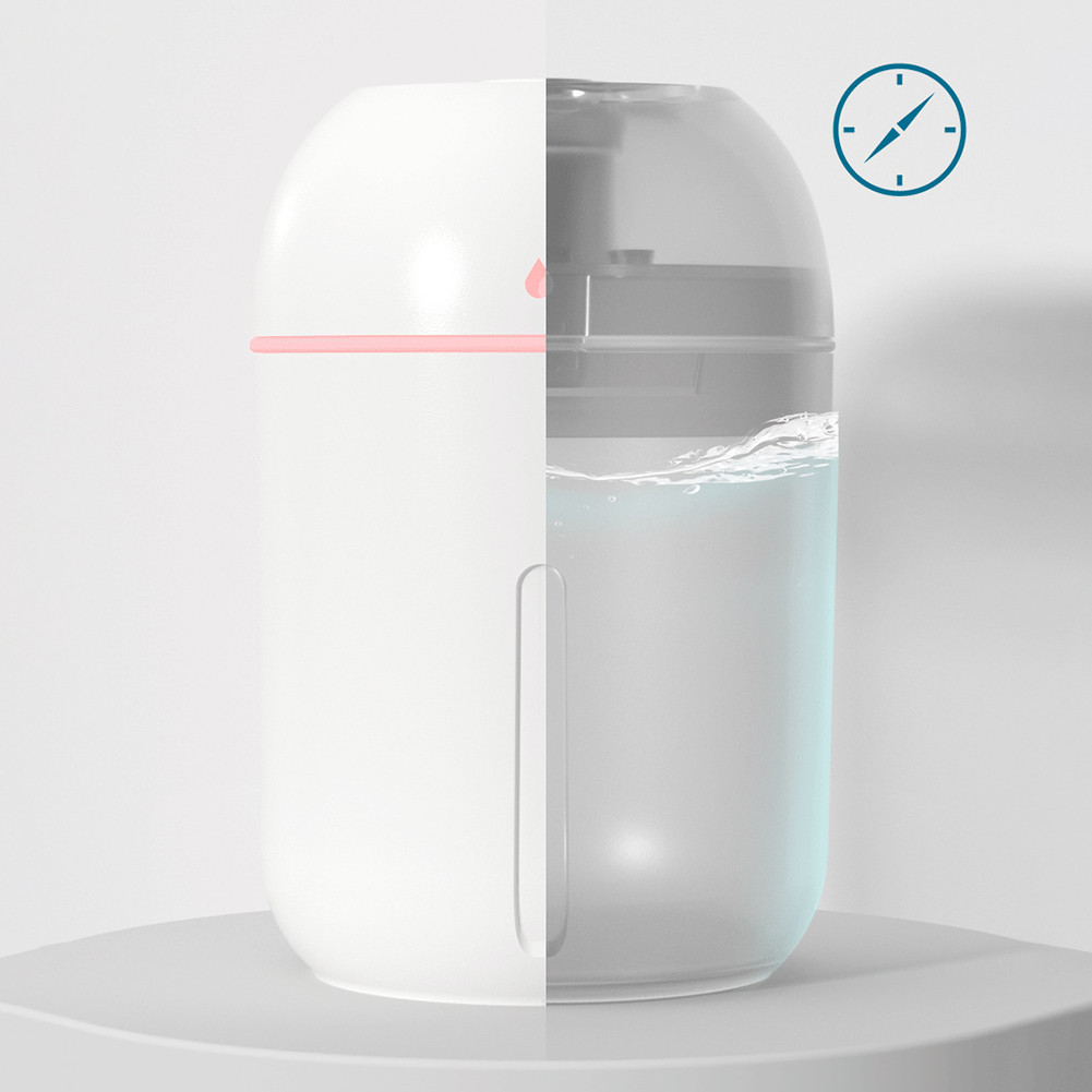 330ML Mini Ultrasonic Humidifier Silent USB Essential Oil Diffuser ...