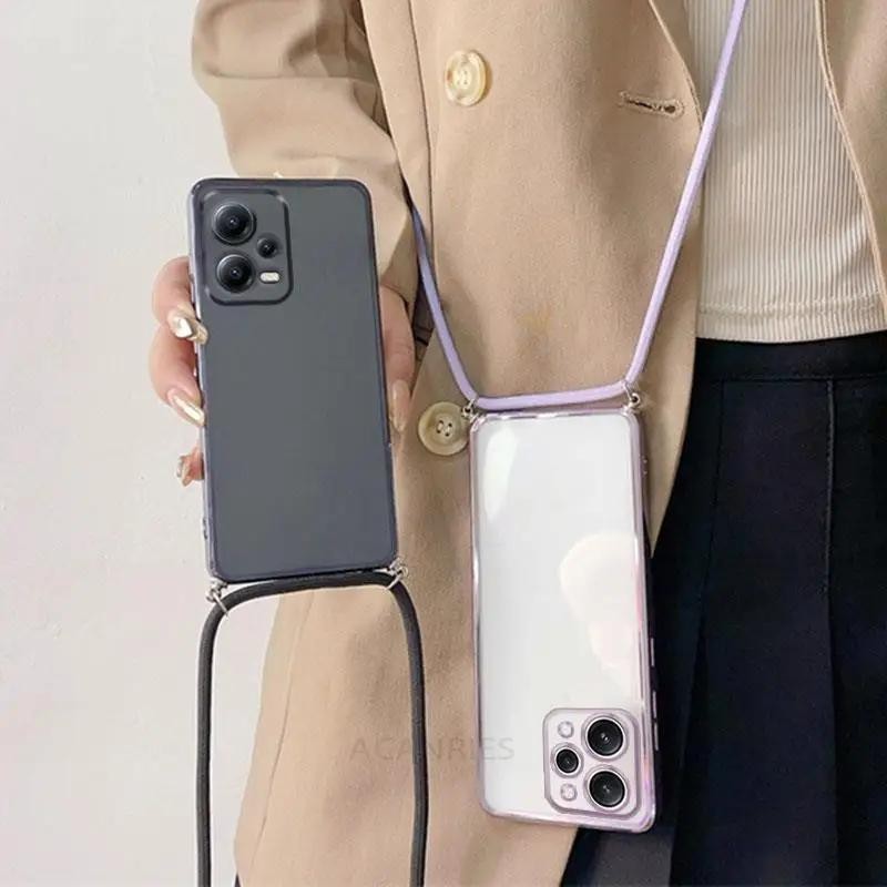 Necklace Crossbody Lanyard Phone Case For Xiaomi Redmi Note 12 Pro ...