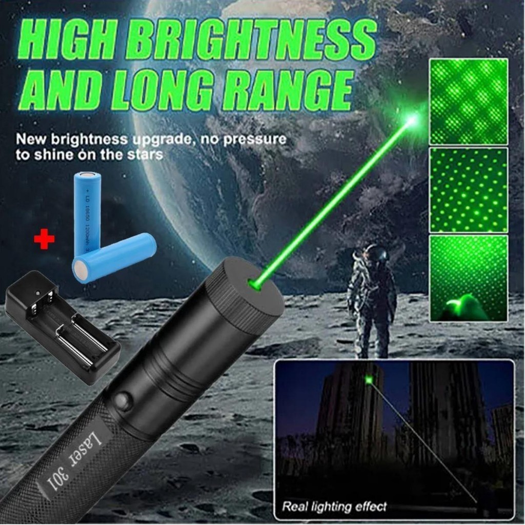 Laser Light Green Laser Pointer USB Laser Pen Adjustable Focus 10000m ...