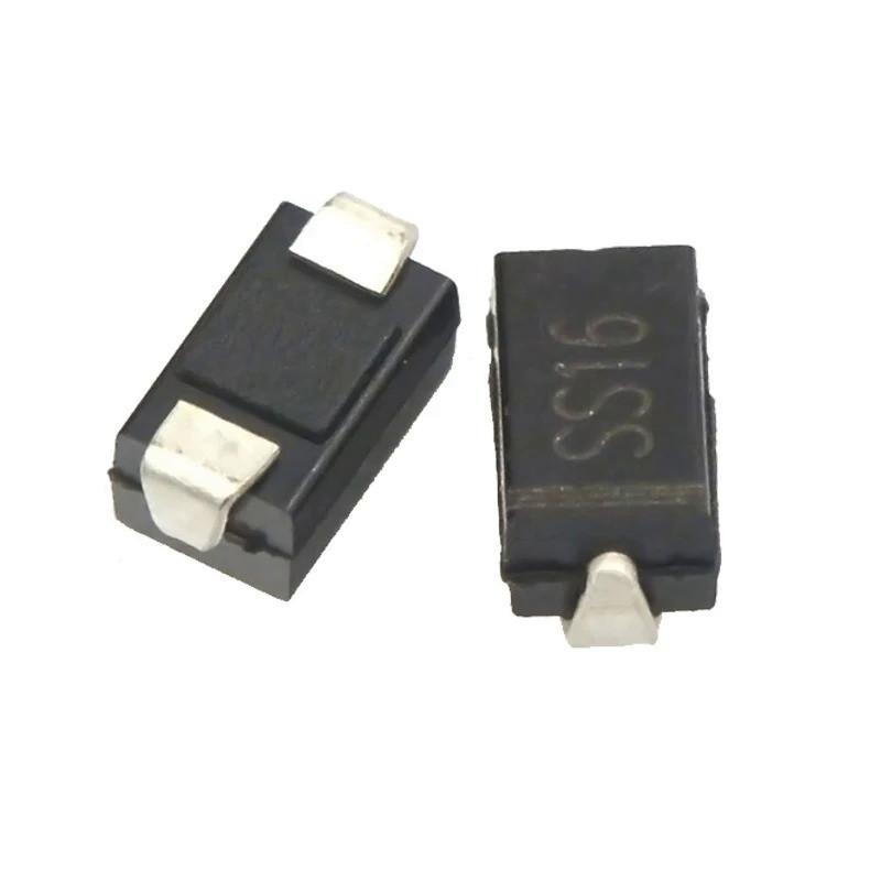 50pcs SS16 SMD Diode 1A/60V Schottky Diodes SMA Package Type A DO-214AC ...