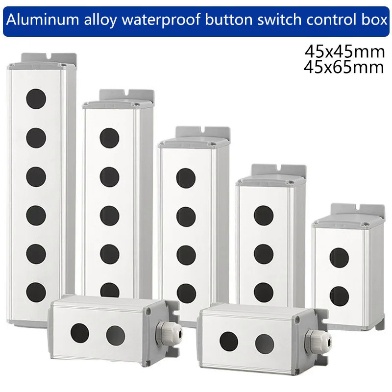 Metal Aluminum Pushbutton industrial Home Control Switch Box 16mm 19mm ...