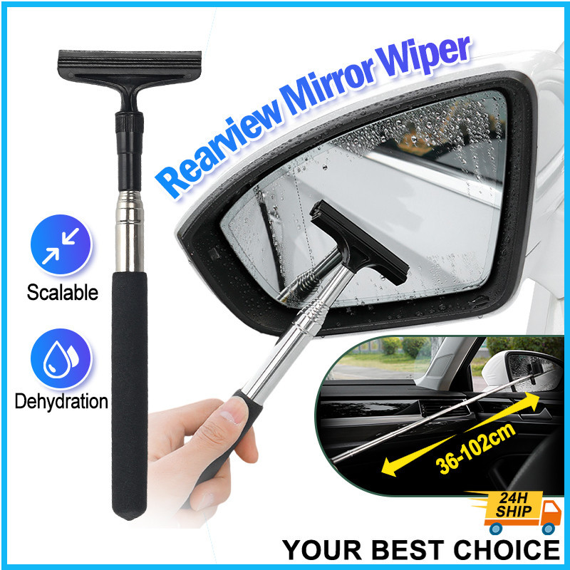 Car Side Mirror Wiper 1M Retractable Mini Wiper Rearview Cleaner ...