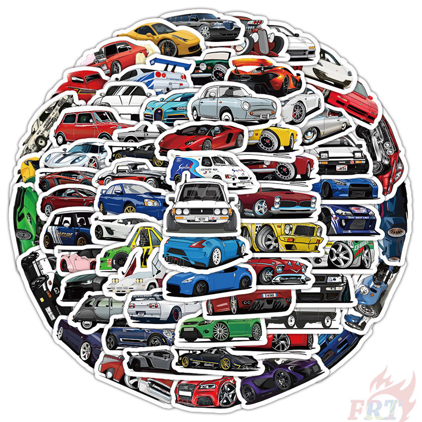 100Pcs/Set JDM Cars Mini Stickers DIY Fashion Waterproof Doodle Decals ...