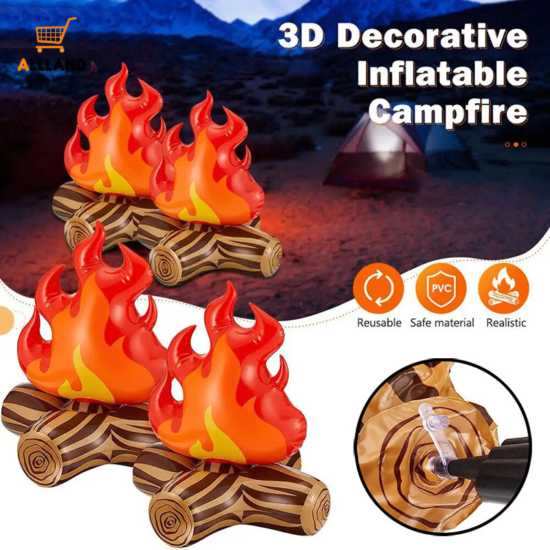 1 Pc Creative Simulated Flame Model PVC Inflatable Balloon Outdoor ...