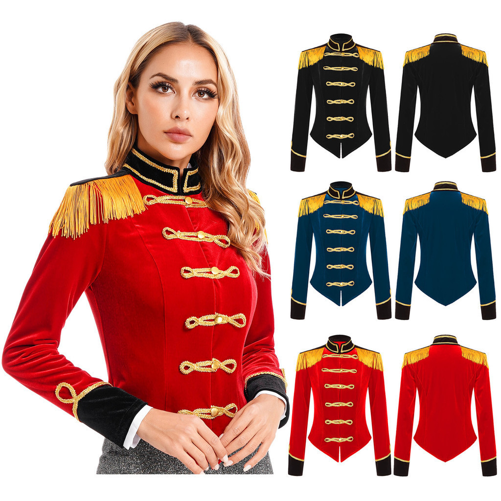 Yeahdor Womens Circus Ringmaster Costume Halloween Cosplay Costume ...