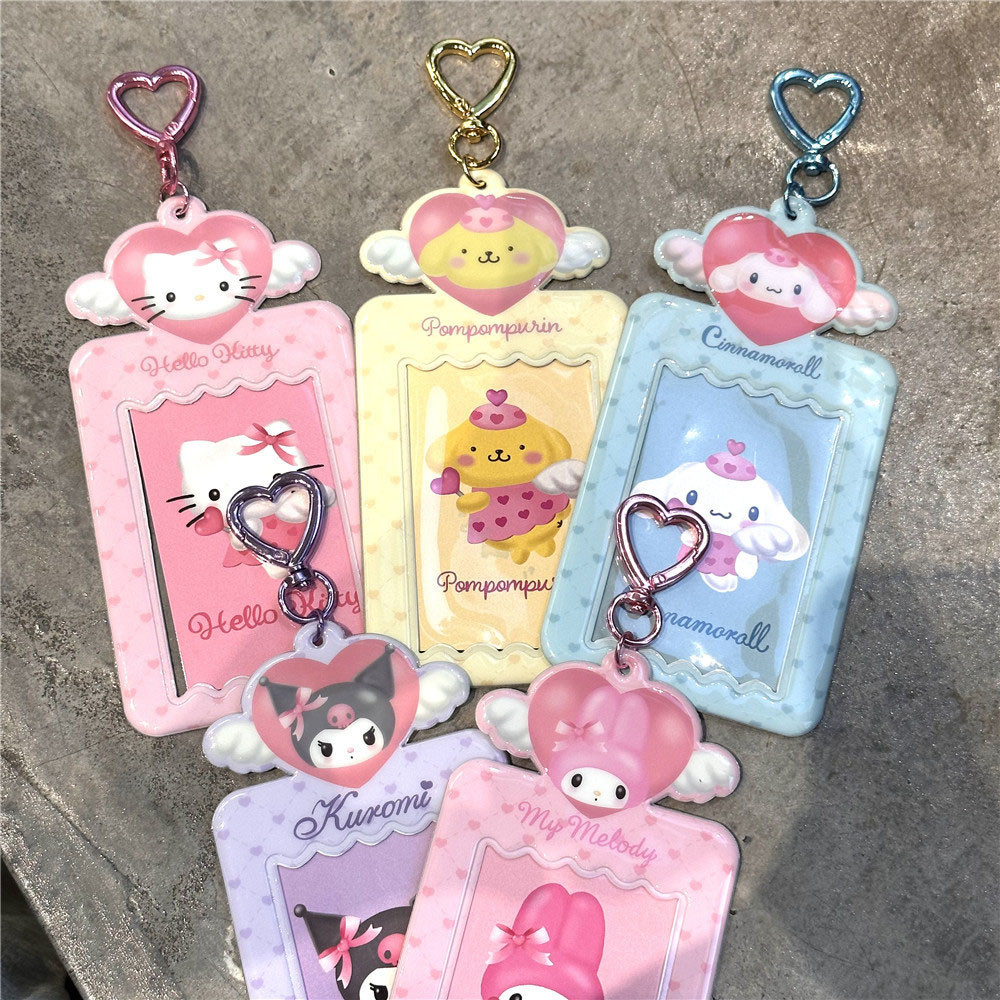 Key Ring Goo Card Holder Photo Frame Pocket Bag Pendant Keychain ...