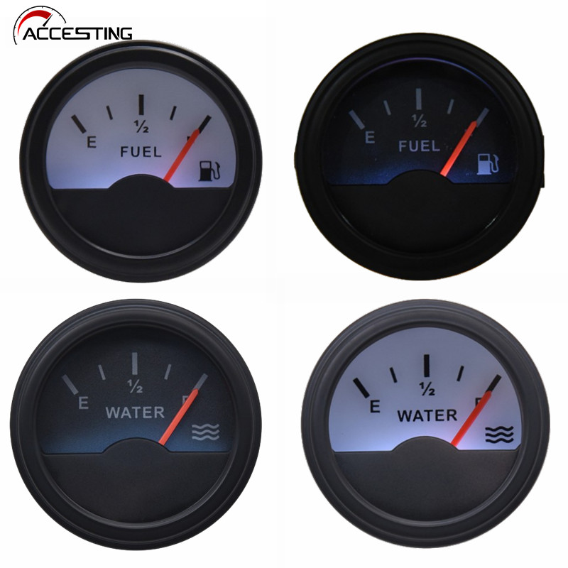 NEW 52mm 0-190ohm Fuel Level Gauge /Water Level Gauge Tank Fuel ...