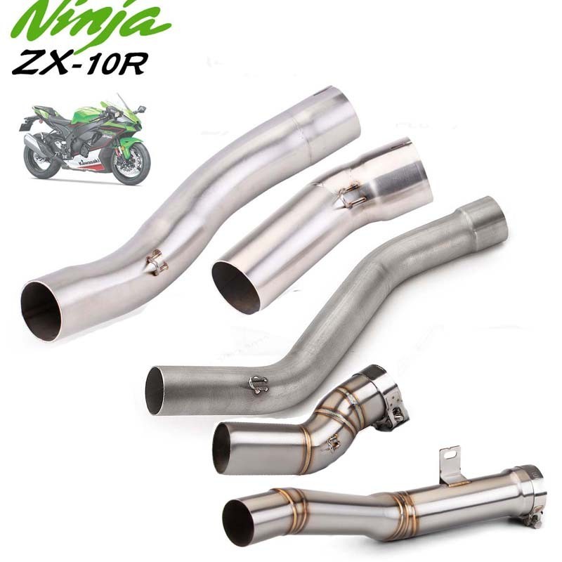 Slip-on Mid Pipe Link for ZX10R Motorcycle Exhaust Middle Pipe Link ...