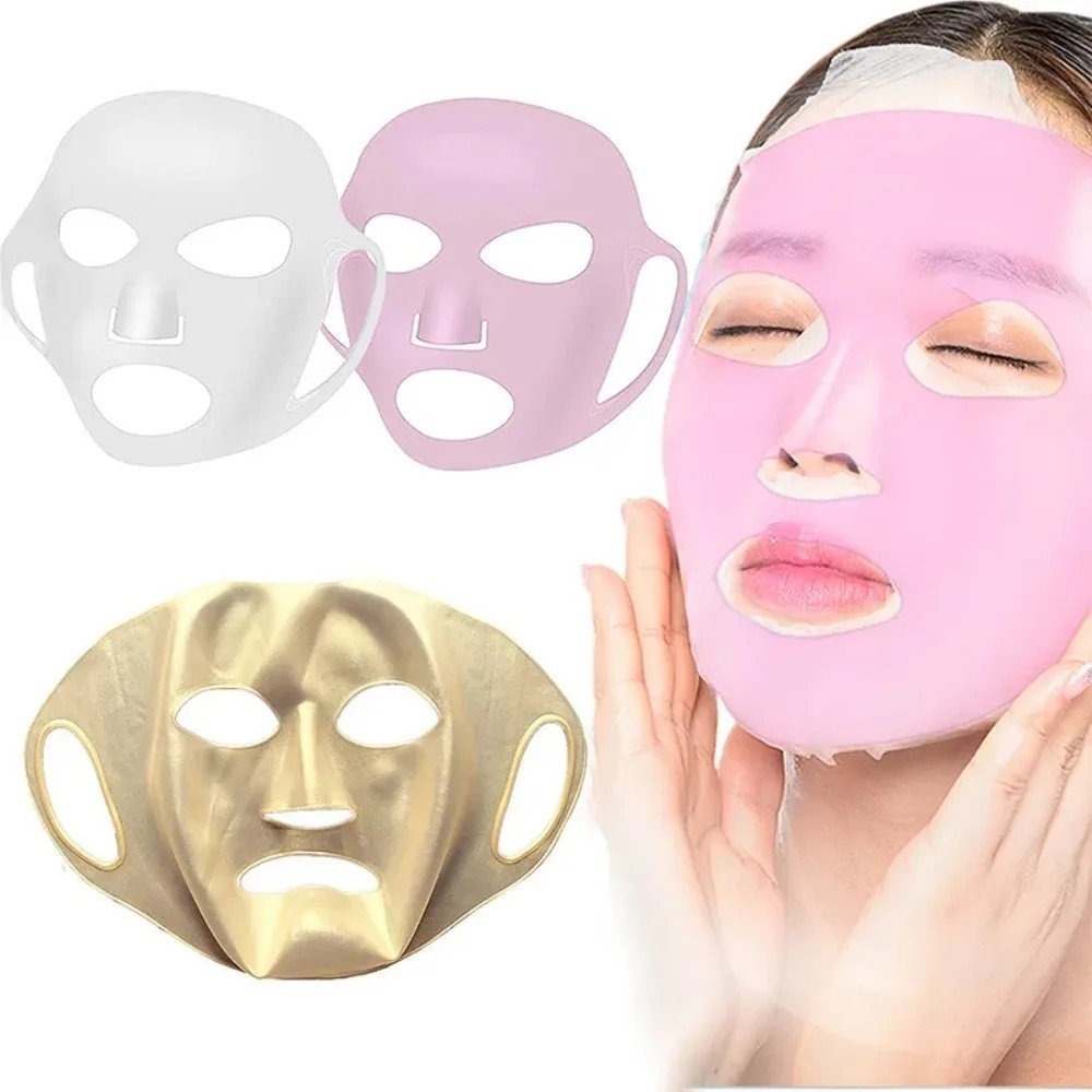 3D Reusable Silicone Mask Face Women Skin Care Tool Hanging Ear Face ...