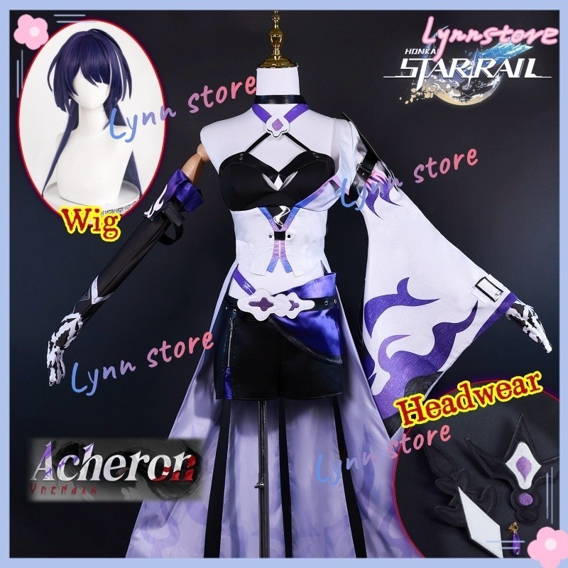 IN STOCK Acheron Cosplay HONKAI STAR RAIL Cosplay Costume Sexy Uniforms ...