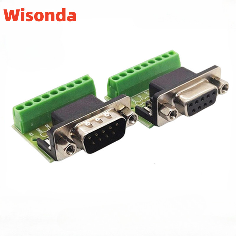 DB9 Male Female Adapter Signals Terminal Module RS232 RS485 Serial To Terminal 9-Pin 9-Hole ...