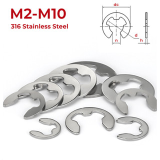 GB896 316 Stainless Steel E Clip M2 M2.5 M3 M3.5 M4 M5 M6 M7 M8 M10 Circlip Retaining Ring ...